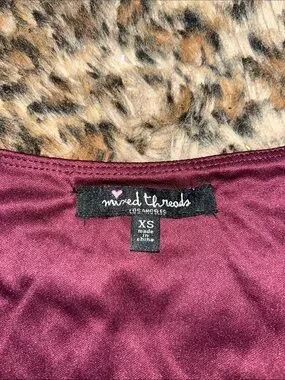 mystic threads | Tops | Mystic Threads Flocked Rose Mesh Top In Wine ...